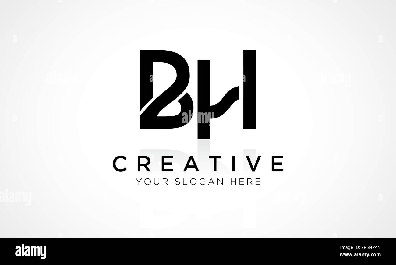BH Letter Logo Design Vector Template. Alphabet Initial Letter BH Logo ...