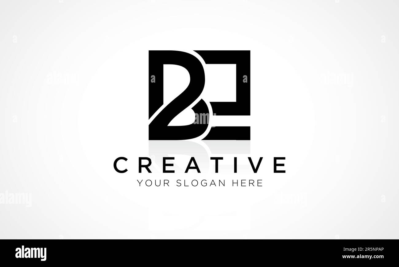 BE Letter Logo Design Vector Template. Alphabet Initial Letter BE Logo ...