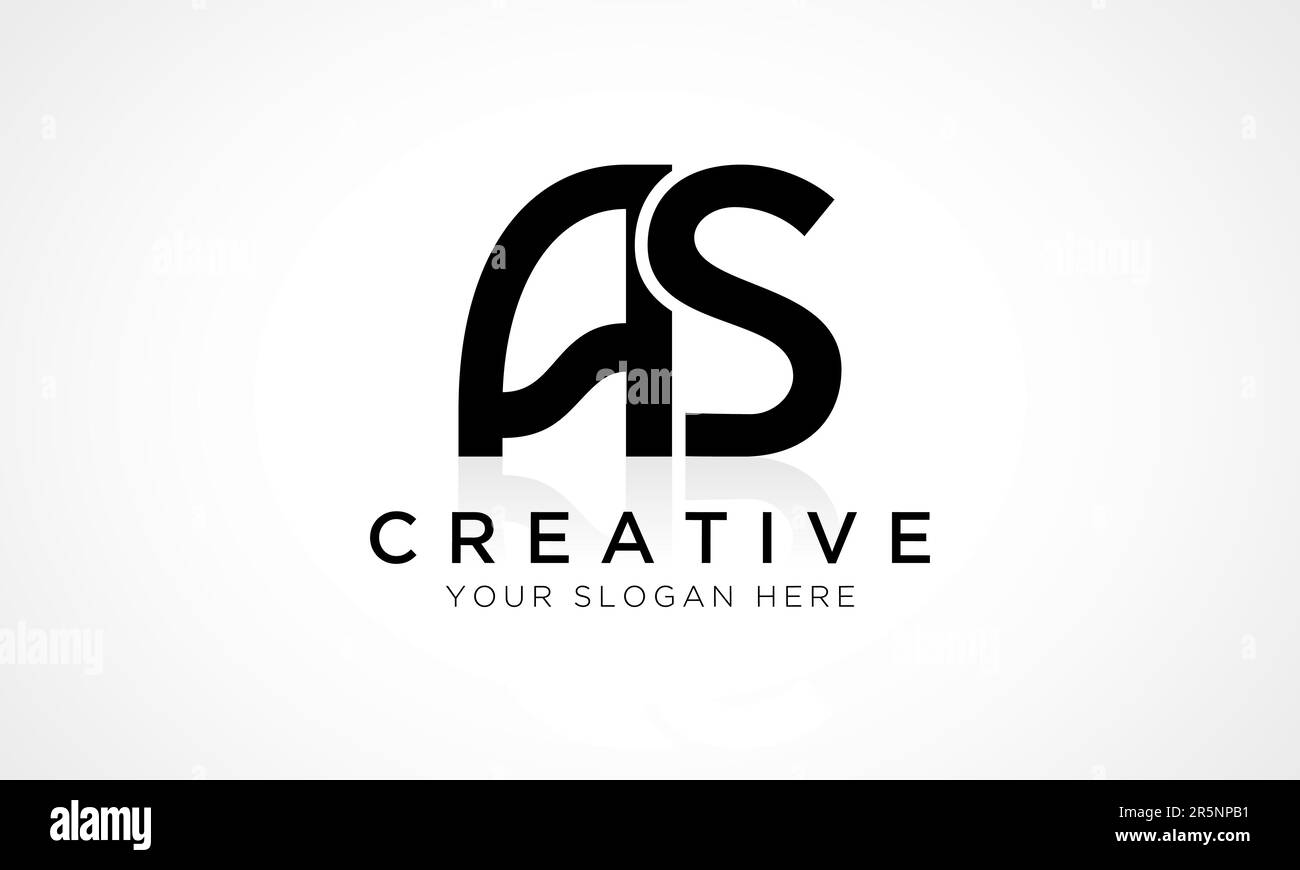 AS Letter Logo Design Vector Template. Alphabet Initial Letter AS Logo ...