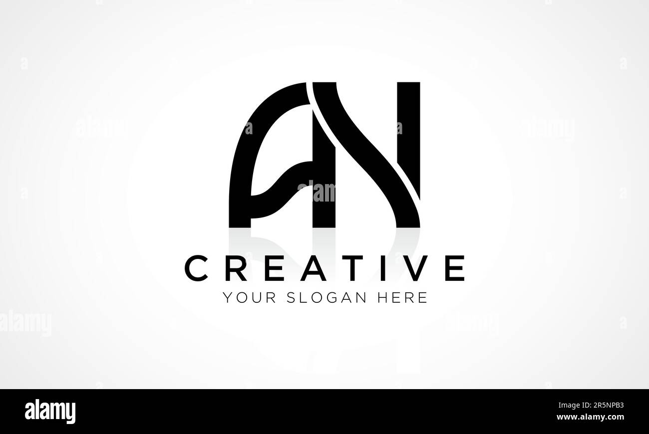 AN Letter Logo Design Vector Template. Alphabet Initial Letter AN Logo ...