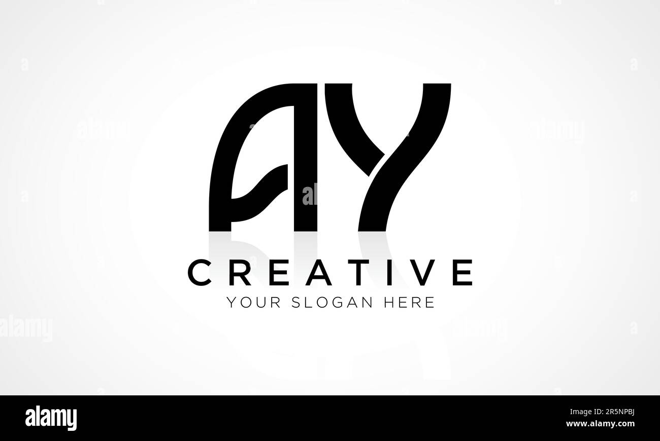 AY Letter Logo Design Vector Template. Alphabet Initial Letter AY Logo ...