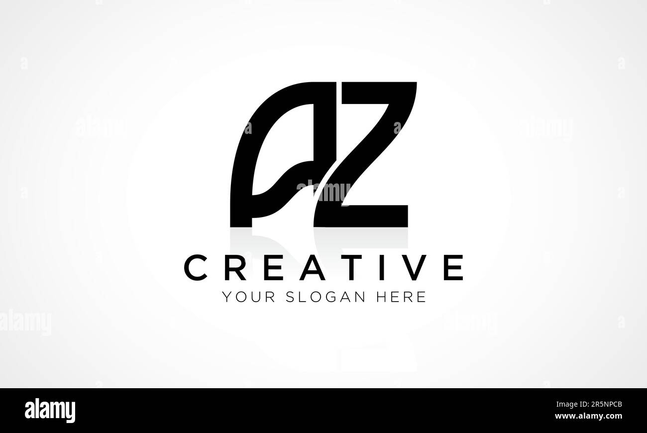 Az logo design hi-res stock photography and images - Alamy