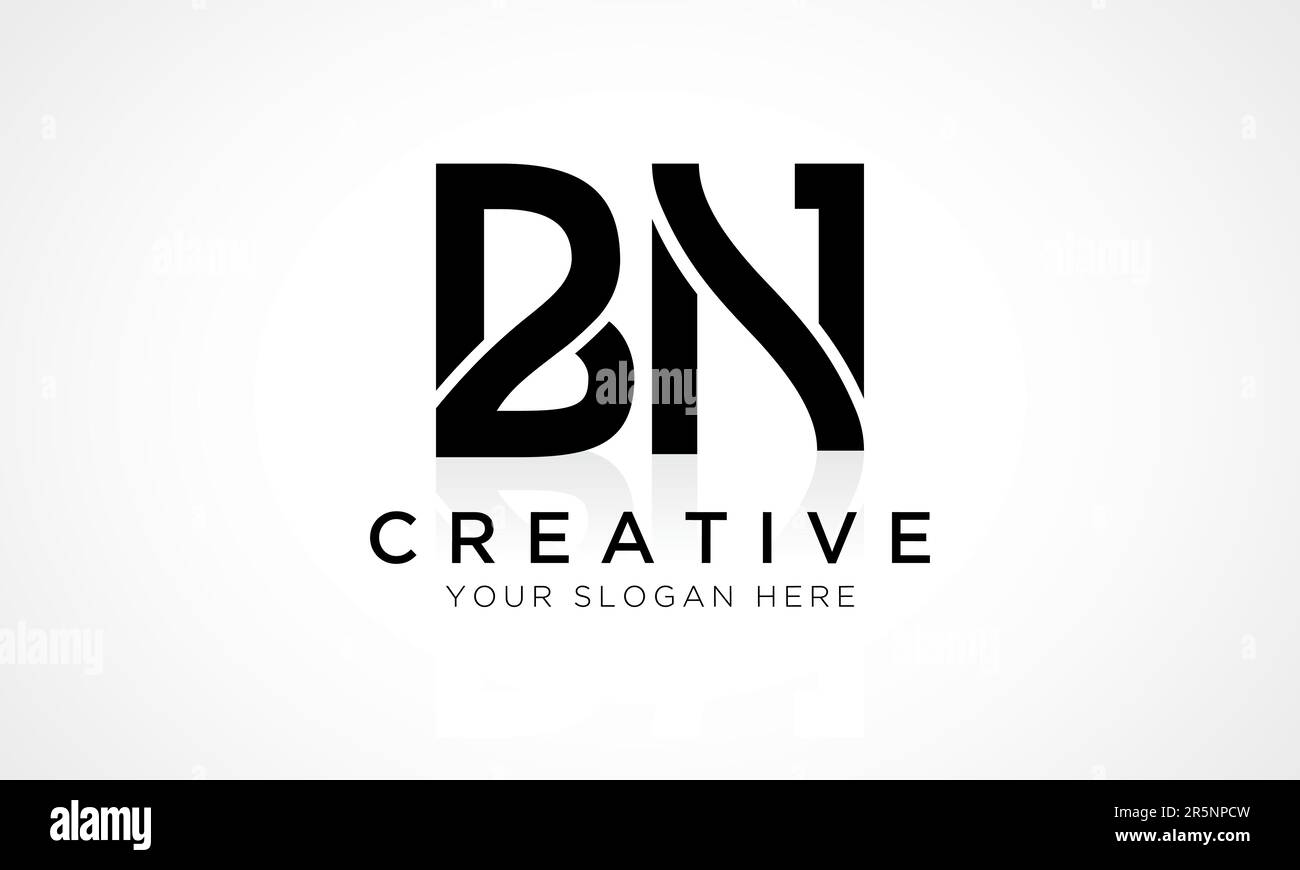 BN Letter Logo Design Vector Template. Alphabet Initial Letter BN Logo ...