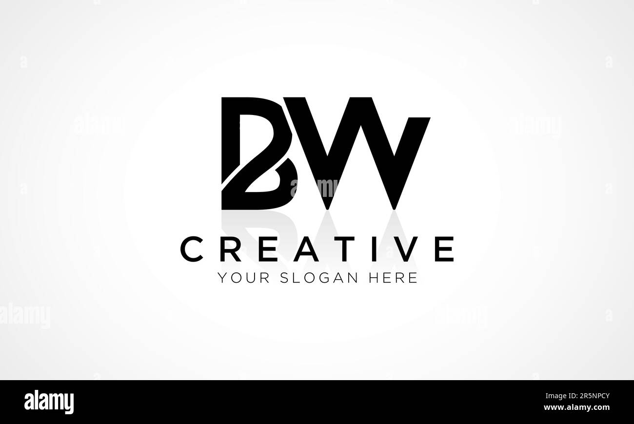 BW Letter Logo Design Vector Template. Alphabet Initial Letter BW Logo ...