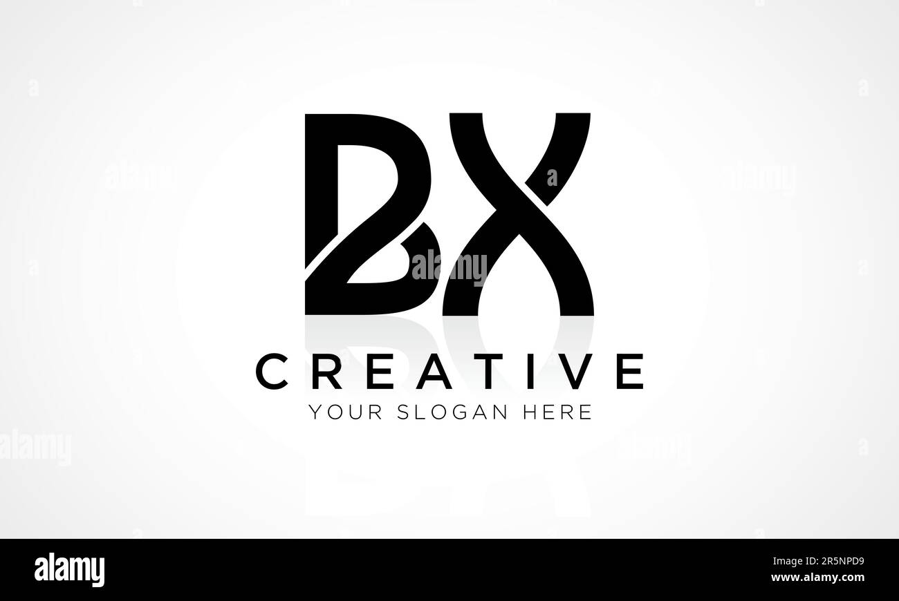 BX Letter Logo Design Vector Template. Alphabet Initial Letter BX Logo ...