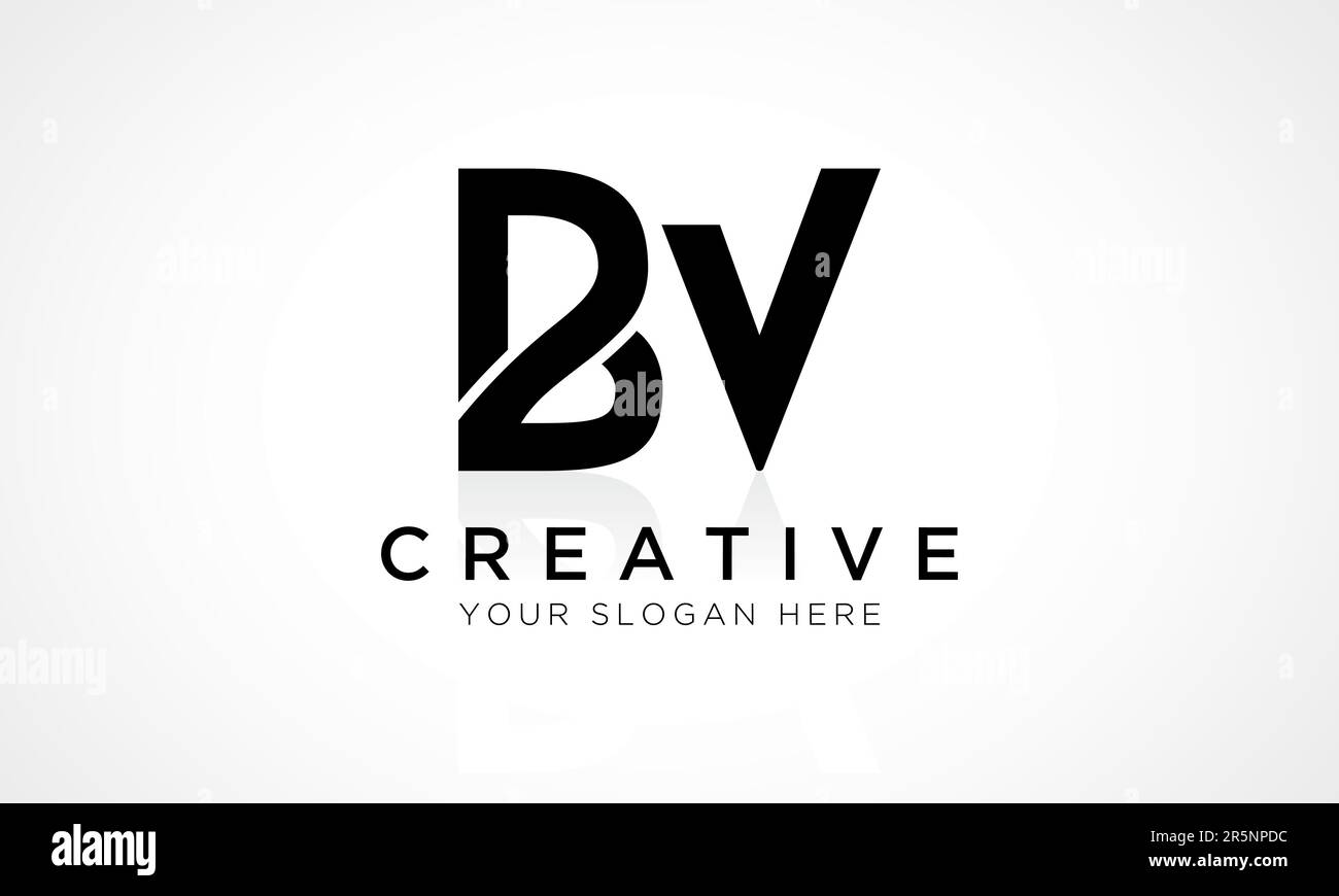 BV Letter Logo Design Vector Template. Alphabet Initial Letter BV Logo ...