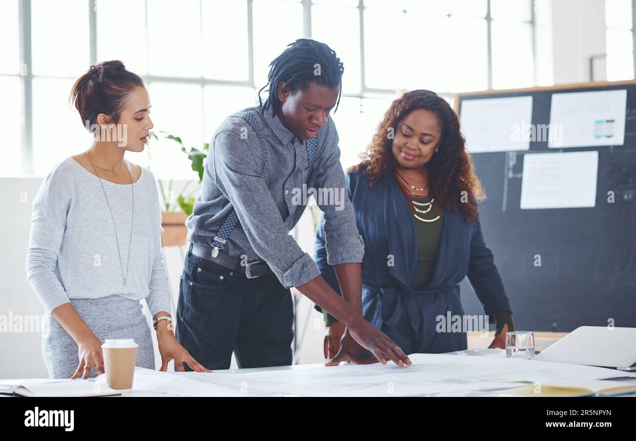 Everything looks good here. a team of professionals working on ...