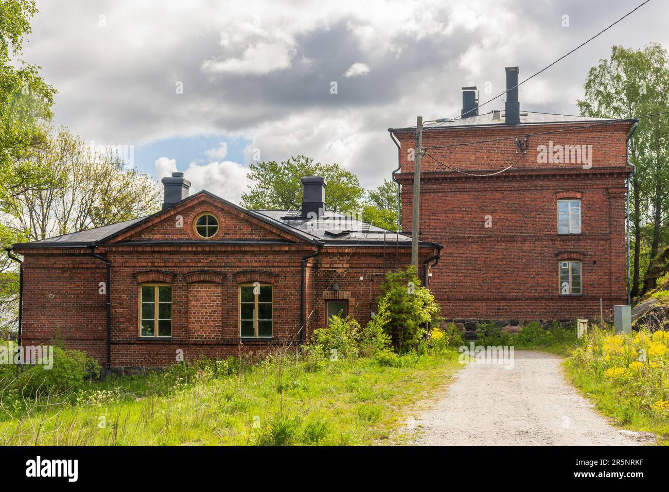 Red brick old building helsinki hi-res stock photography and images - Alamy