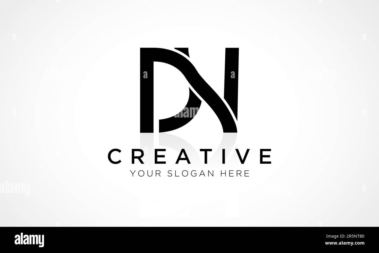 DN Letter Logo Design Vector Template. Alphabet Initial Letter DN Logo ...