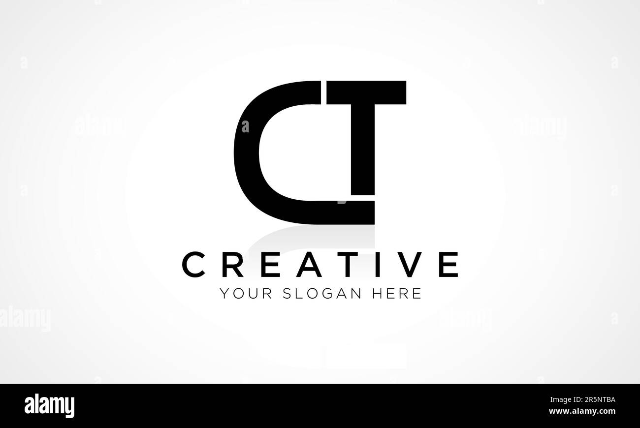 CT Letter Logo Design Vector Template. Alphabet Initial Letter CT Logo ...