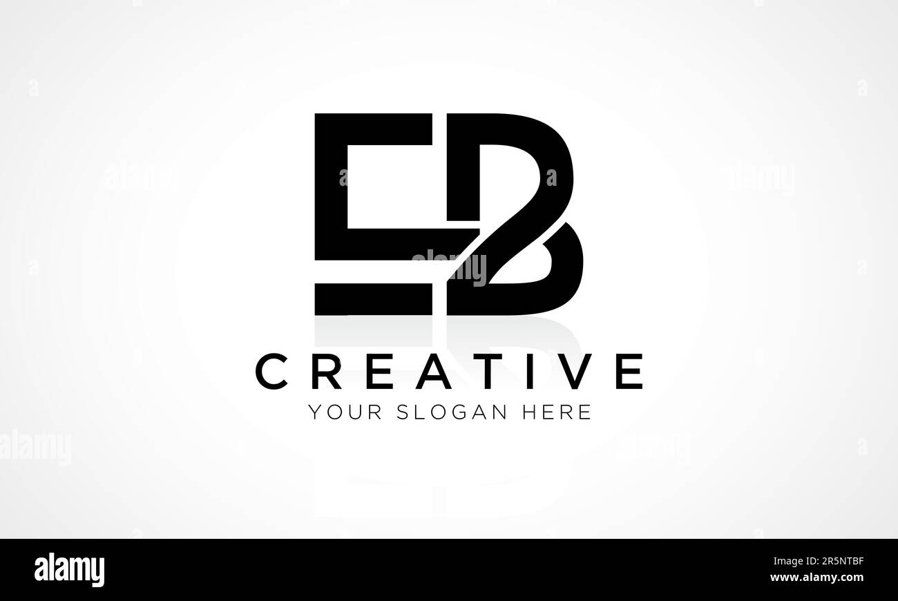 EB Letter Logo Design Vector Template. Alphabet Initial Letter EB Logo Design With Glossy ...