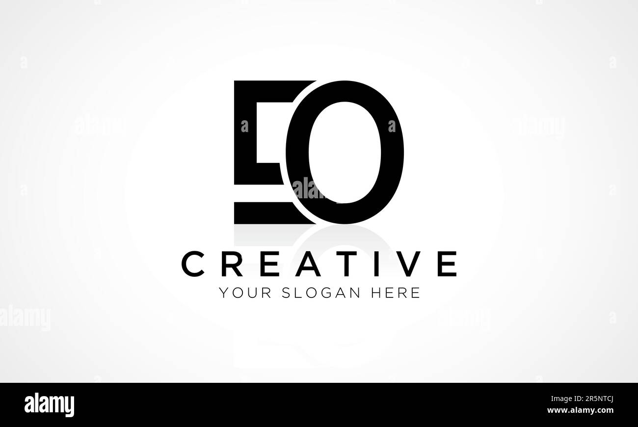 EO Letter Logo Design Vector Template. Alphabet Initial Letter EO Logo ...
