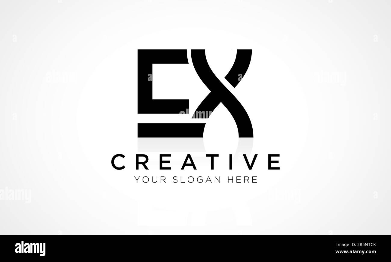 EX Letter Logo Design Vector Template. Alphabet Initial Letter EX Logo ...