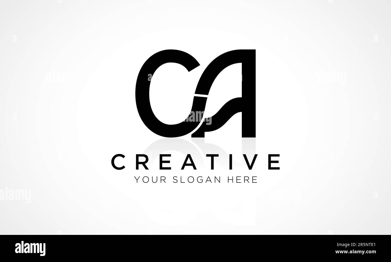 CA Letter Logo Design Vector Template. Alphabet Initial Letter CA Logo ...