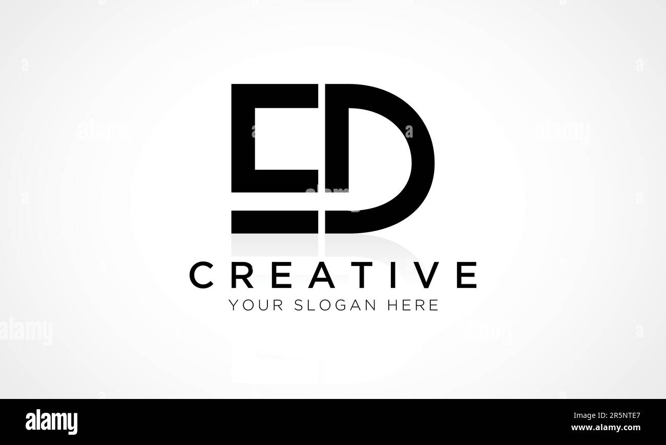 ED Letter Logo Design Vector Template. Alphabet Initial Letter ED Logo ...