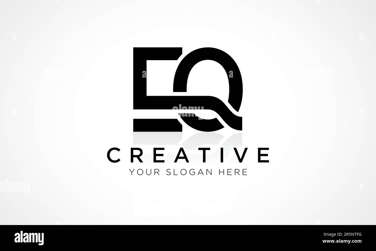 EQ Letter Logo Design Vector Template. Alphabet Initial Letter EQ Logo ...