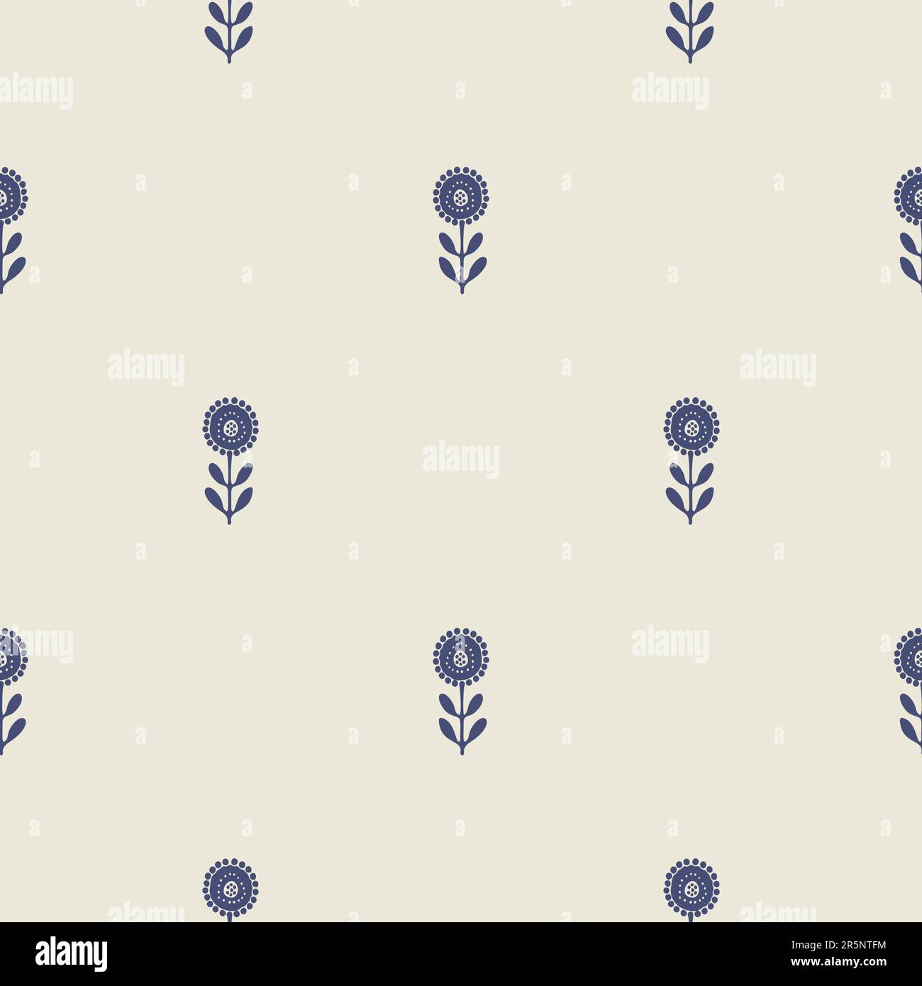 Masculine block print floral botanical vector pattern. Seamless sketchy ...