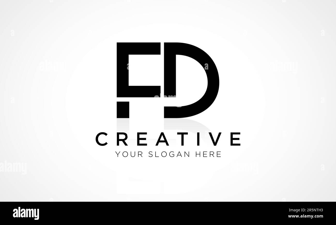 FD Letter Logo Design Vector Template. Alphabet Initial Letter FD Logo ...