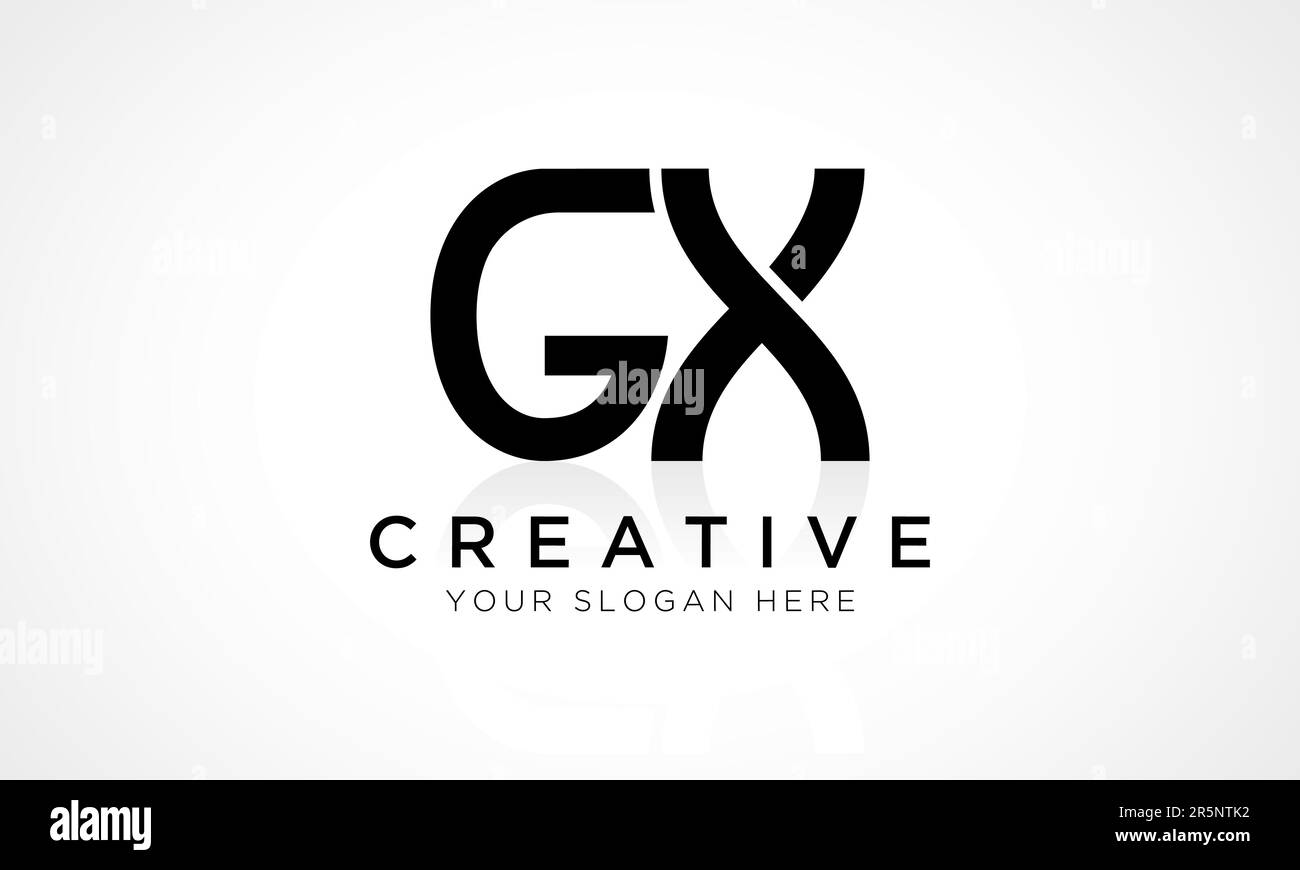 Gx minimal logo design hi-res stock photography and images - Alamy