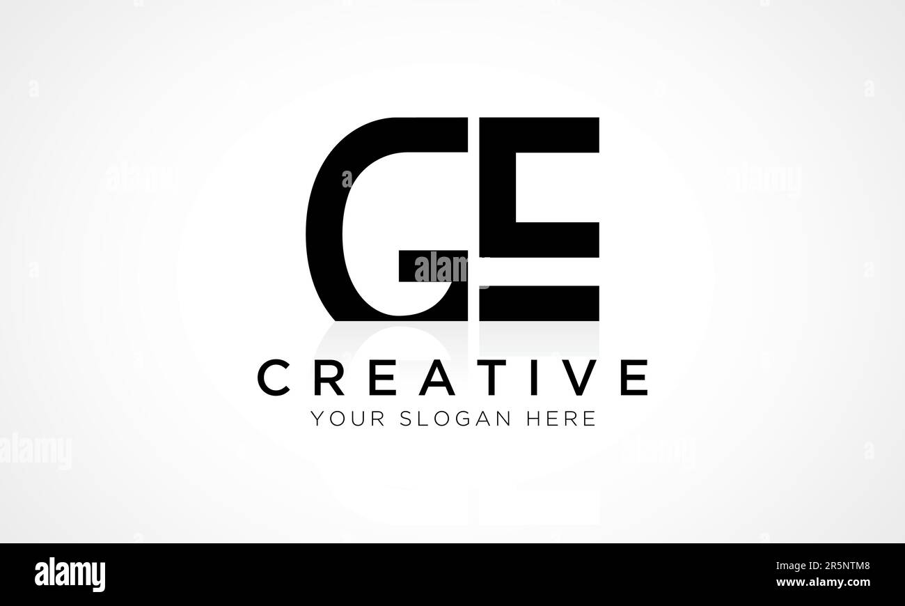 GE Letter Logo Design Vector Template. Alphabet Initial Letter GE Logo ...