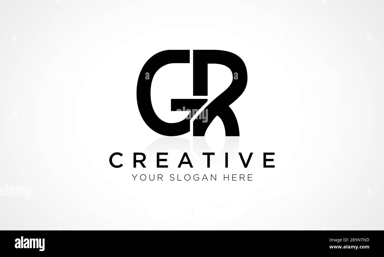 GR Letter Logo Design Vector Template. Alphabet Initial Letter GR Logo ...