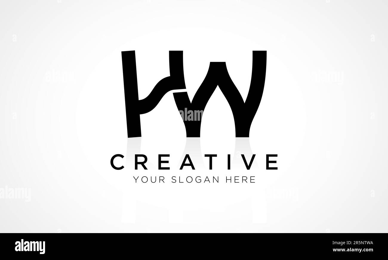HW Letter Logo Design Vector Template. Alphabet Initial Letter HW Logo ...
