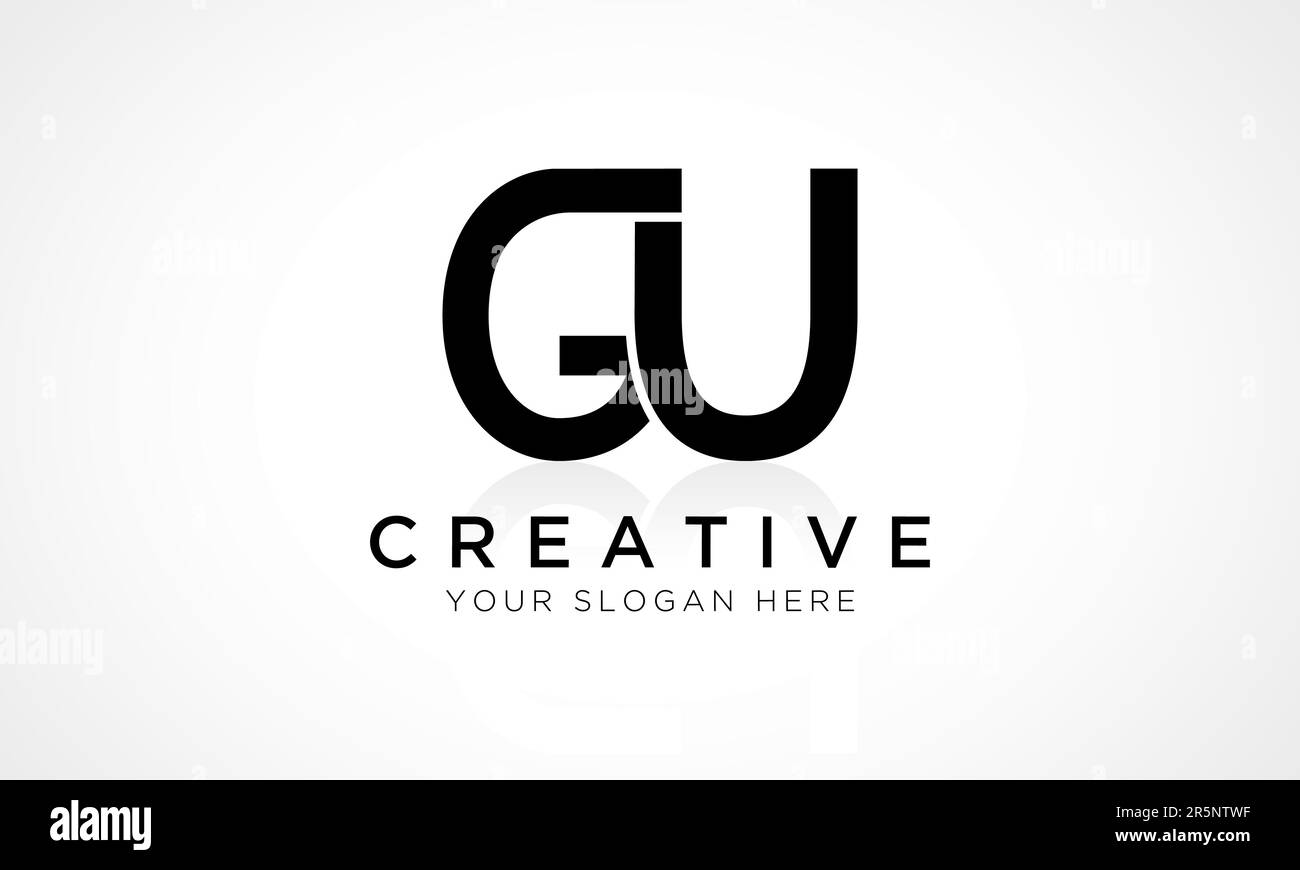 GU Letter Logo Design Vector Template. Alphabet Initial Letter GU Logo ...