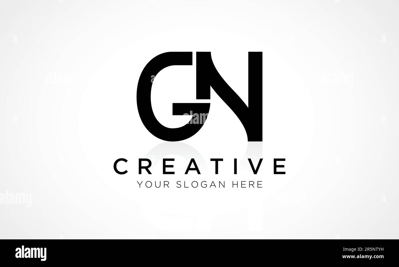 GN Letter Logo Design Vector Template. Alphabet Initial Letter GN Logo ...