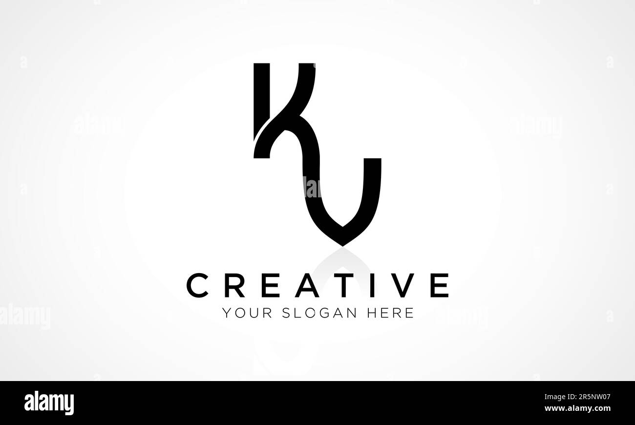 Kv modern logo Stock Vector Images - Alamy