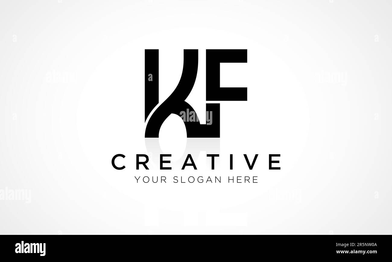 KF Letter Logo Design Vector Template. Alphabet Initial Letter KF Logo ...