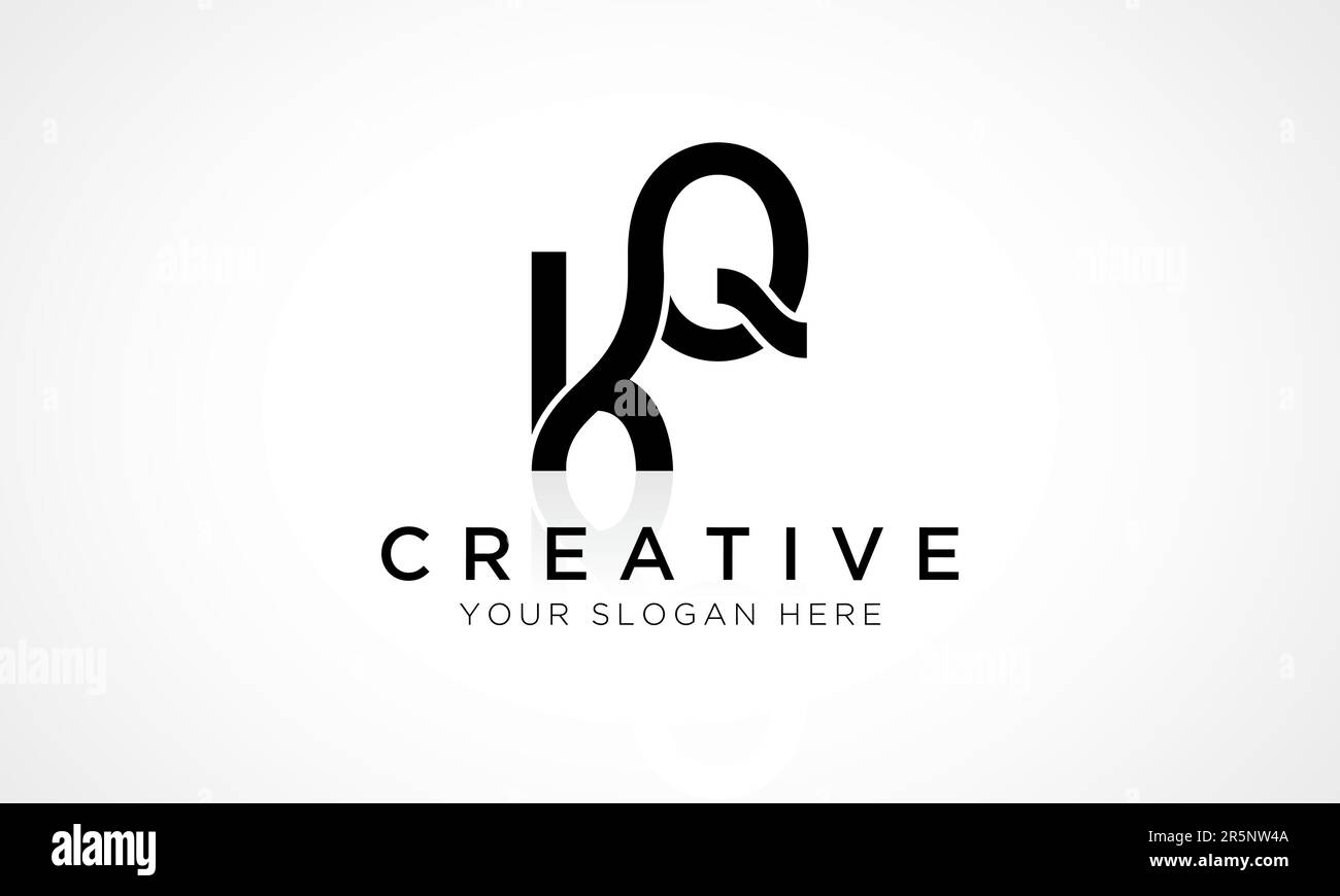 KQ Letter Logo Design Vector Template. Alphabet Initial Letter KQ Logo ...