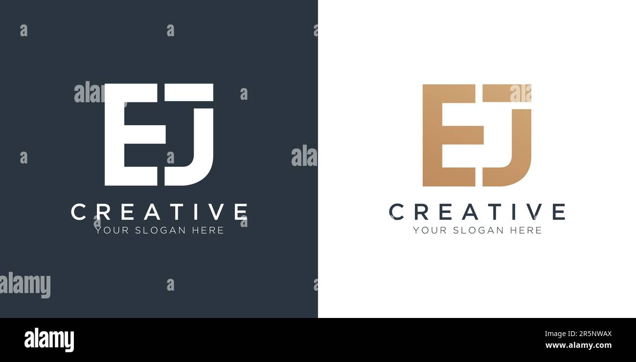 Luxury Letter Ej Logo Template In Gold And White Color. Initial Luxury Ej Letter Logo Design ...