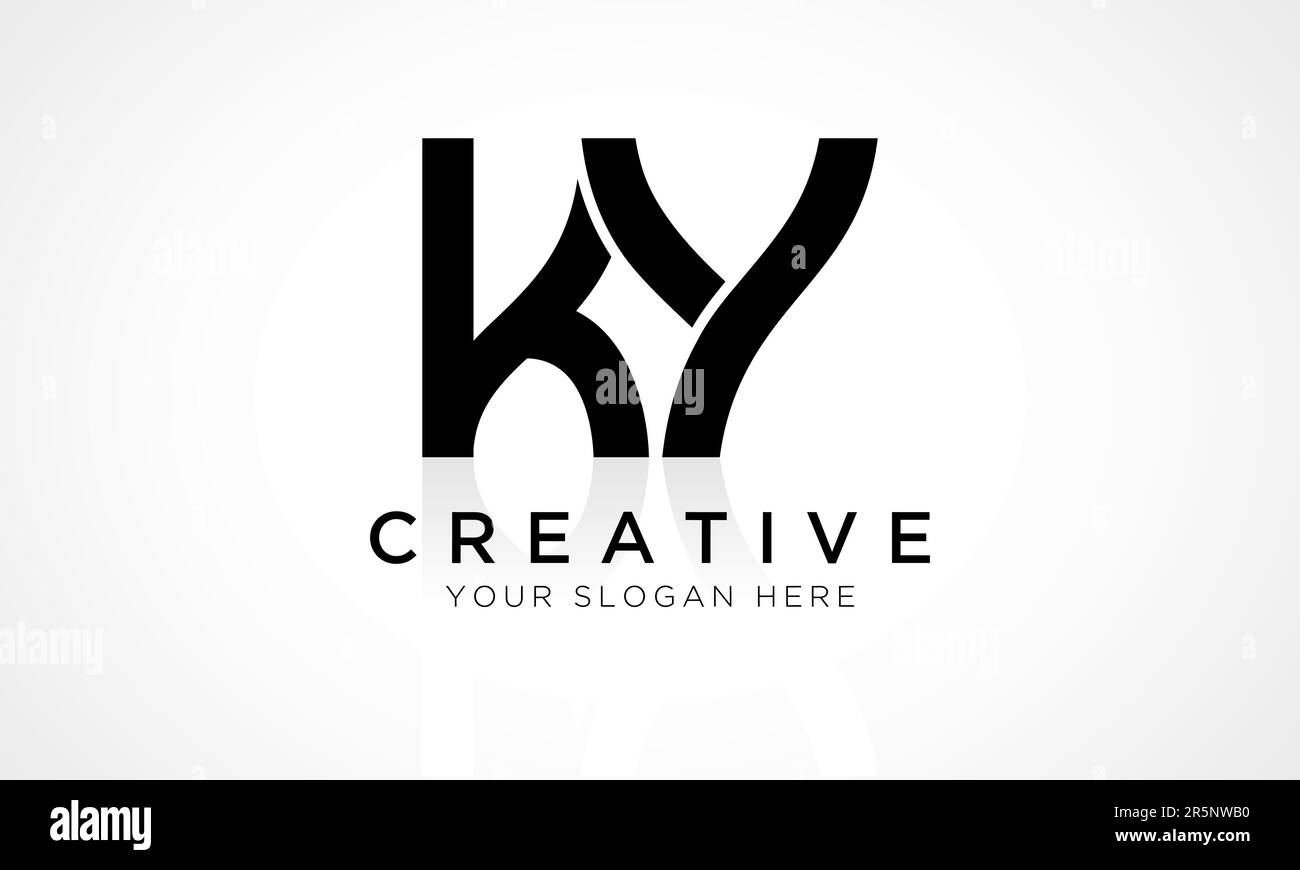 KY Letter Logo Design Vector Template. Alphabet Initial Letter KY Logo ...