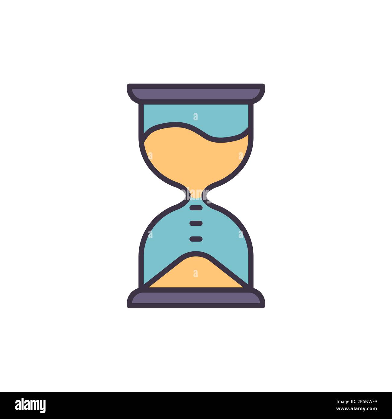 Hourglass related vector line icon. Isolated on white background ...