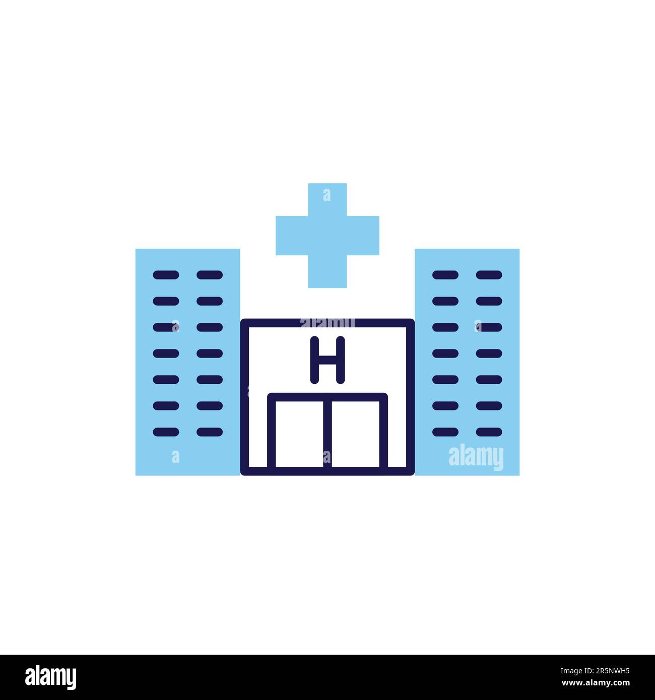 Hospital related vector line icon. Medical facility. Urgent care center ...