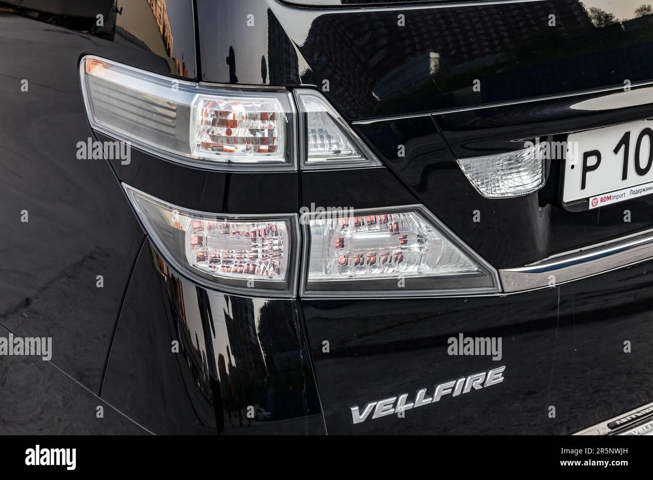 Pavlodar, Kazakhstan - 05.23.2023: Taillight of Toyota Vellfire ...