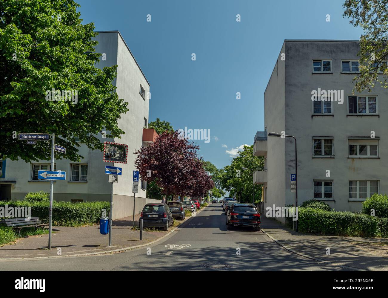 Houses in the bornheimer hang settlement, Frankfurt, Germany Stock ...