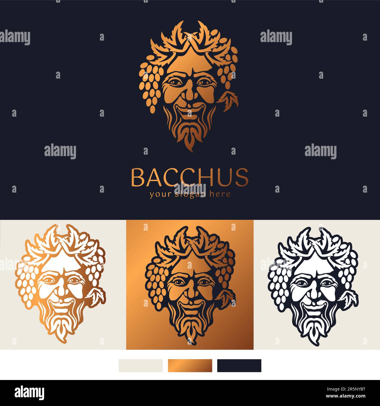 Bacchus face Stock Vector Images - Alamy