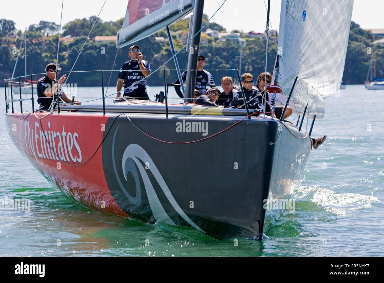 Emirates Team New Zealand carry out trials on their new TP52, a 15 ...