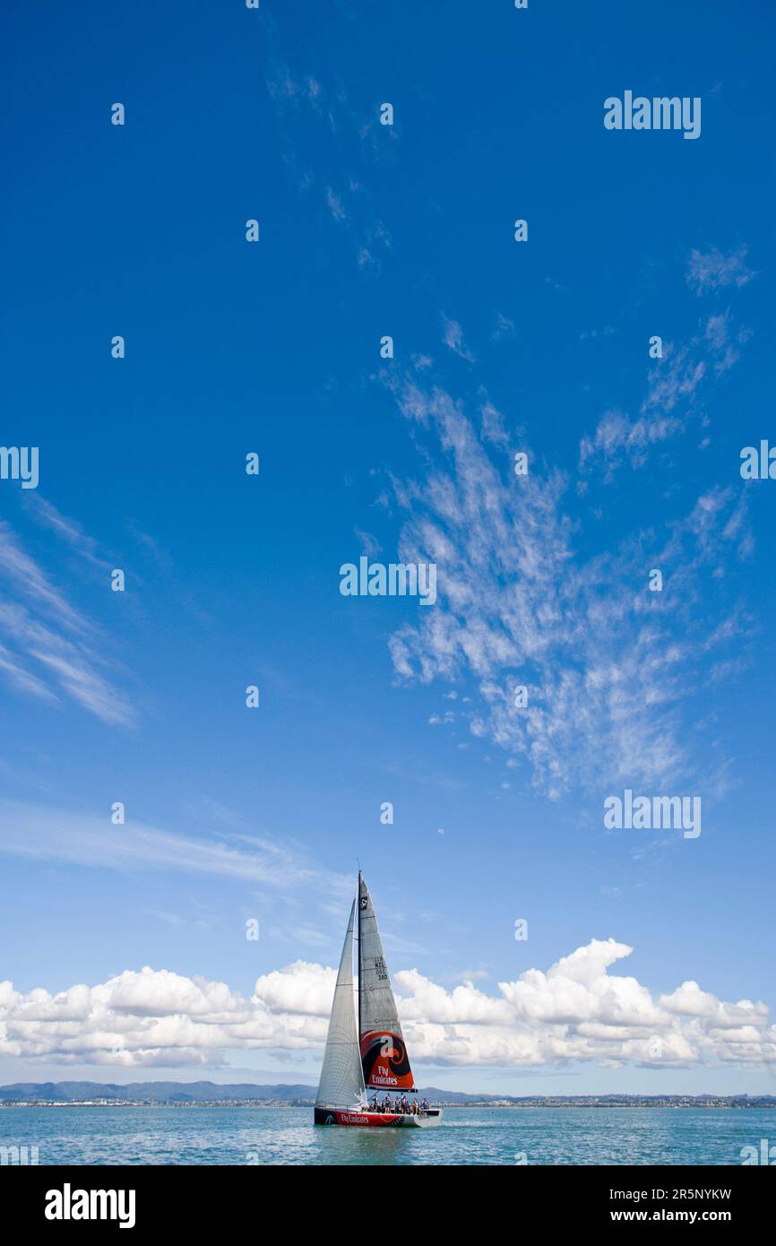 Emirates Team New Zealand carry out trials on their new TP52, a 15 ...