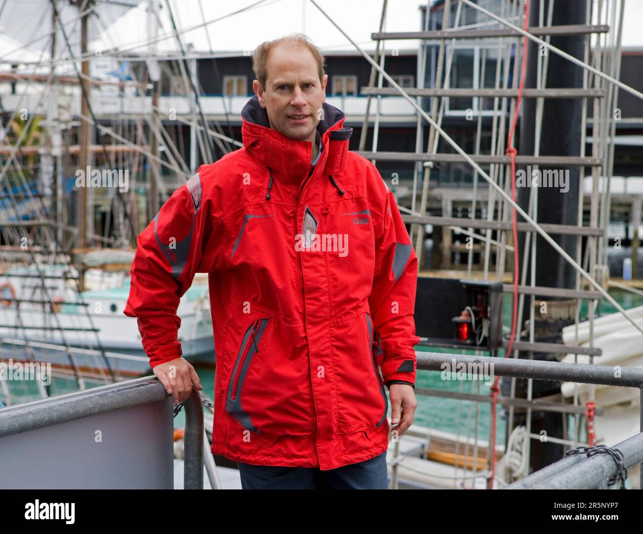 Prince Edward onboard the Spirit of New Zealand Sail Training Ship ...