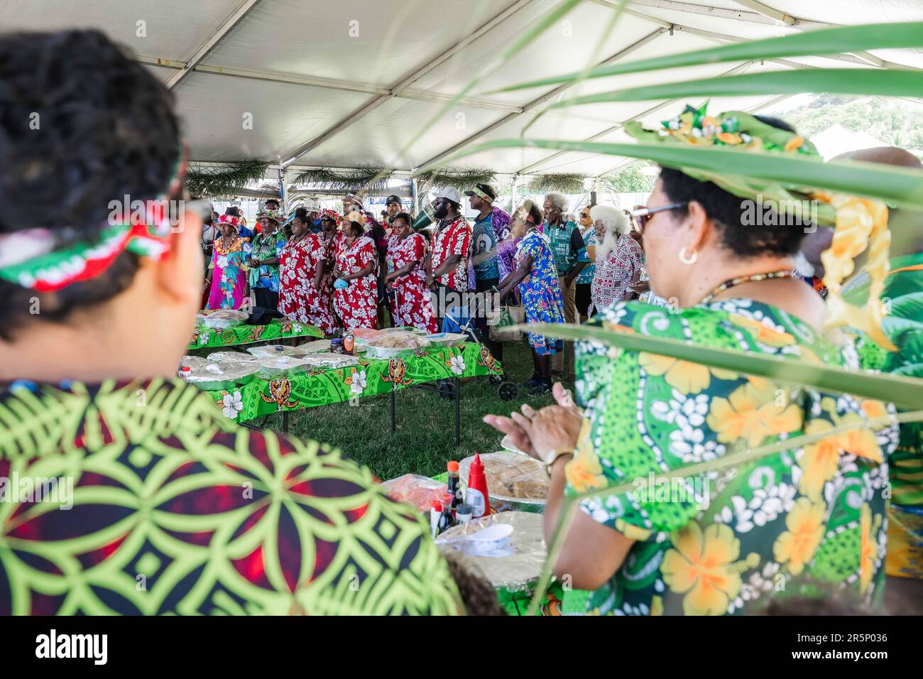 Thursday Island, Australia. 02nd June, 2023. People pray before a ...