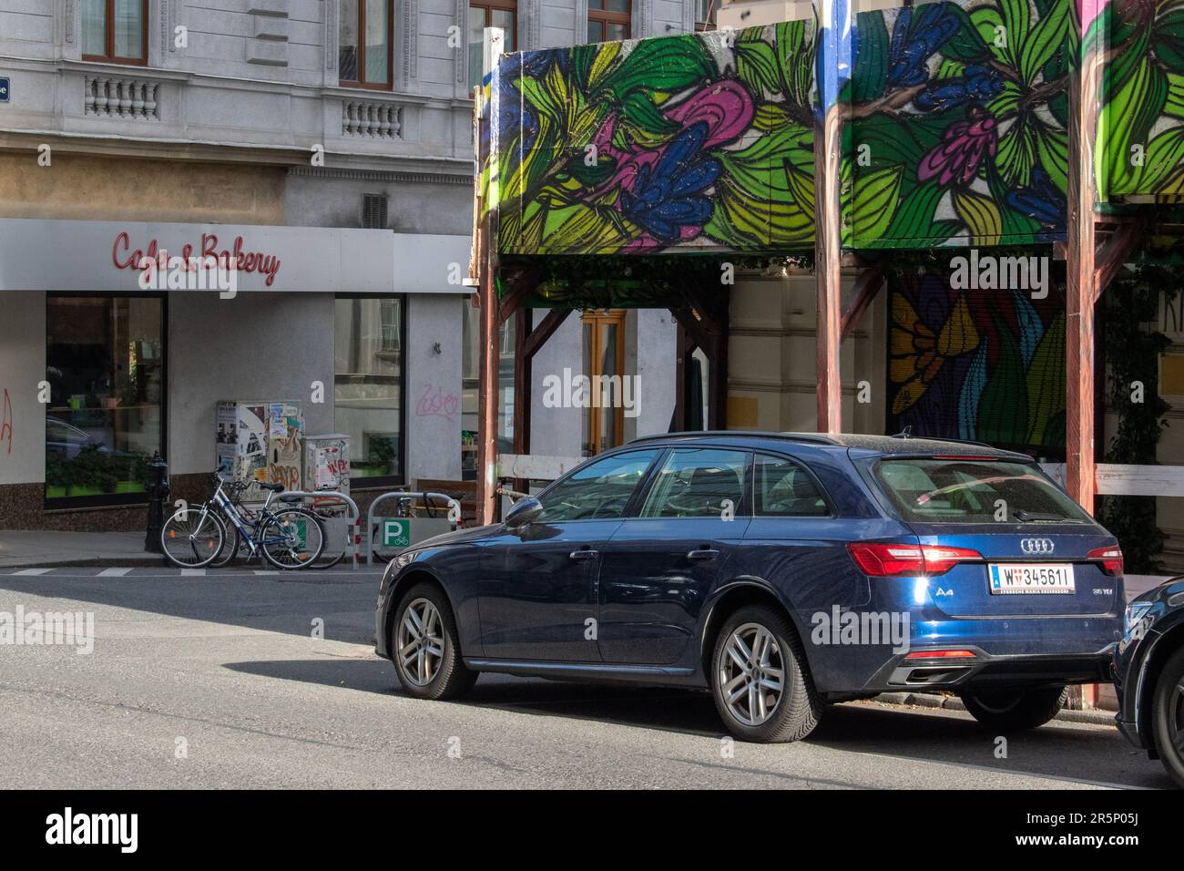 vienna, austria. 1 april 2023 vienna streetscape a4 avant car takes its ...