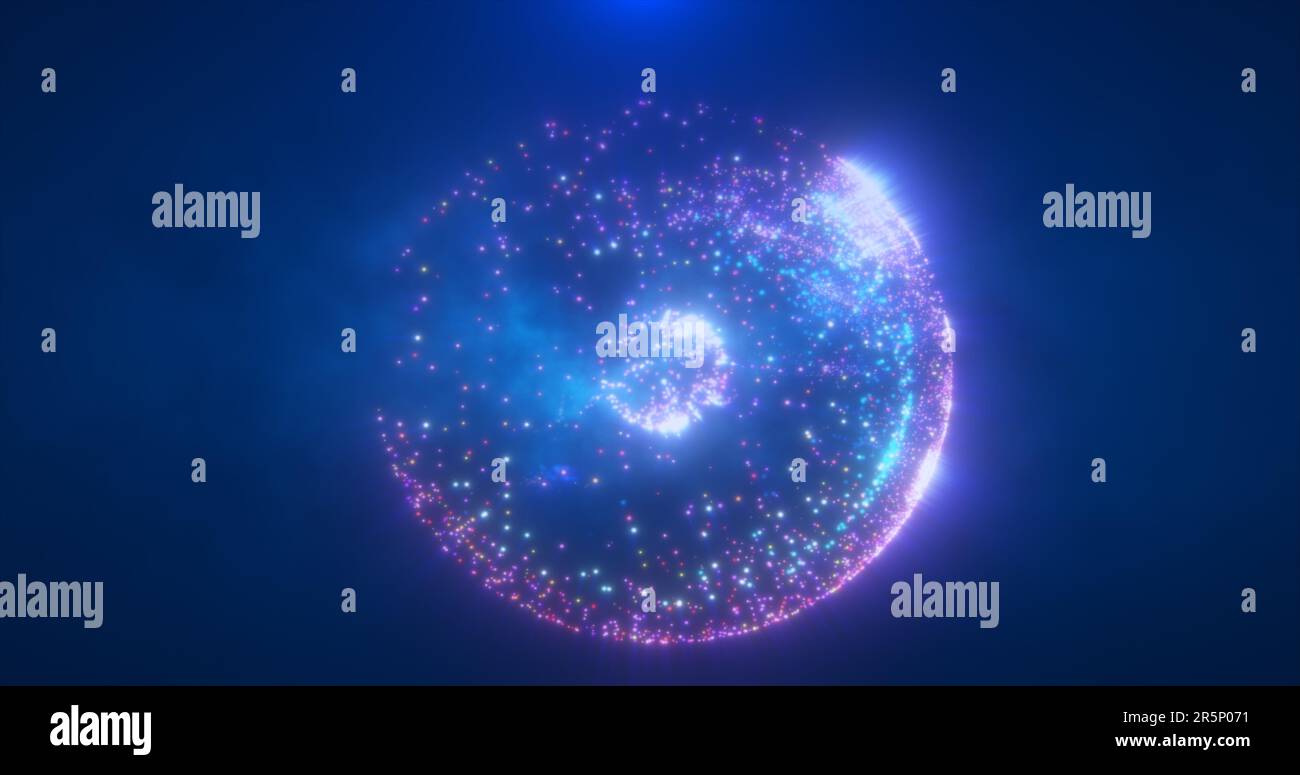 Neon loop particles scientific abstract hi-res stock photography and images - Alamy