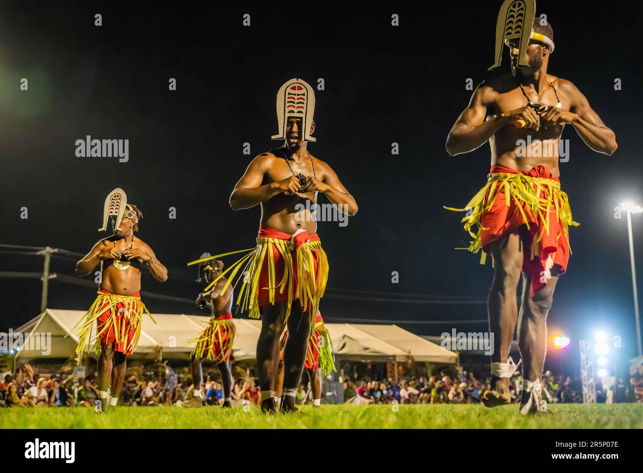 Thursday Island, Australia. 02nd June, 2023. Iama Island Dance Team perform during the Winds of ...