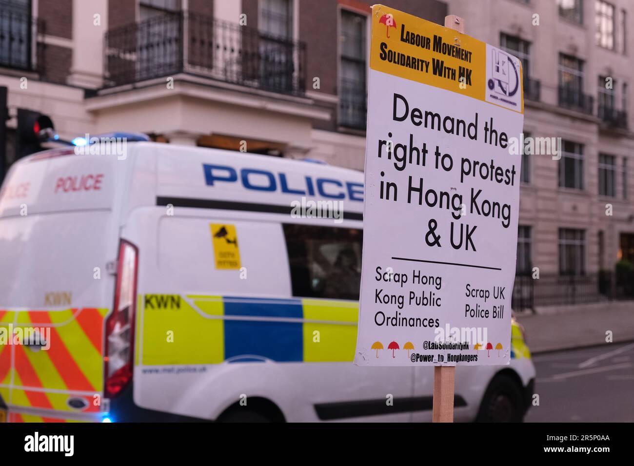 London, UK. 4th June, 2023. Overseas Hong Kongers mark the 34th ...