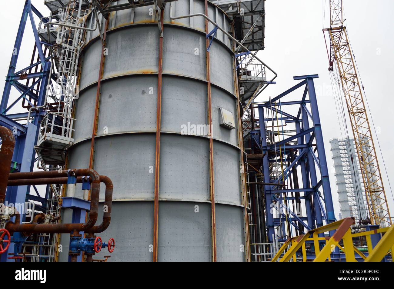 Large capacity for the petrochemical industry. Chemical plant. Oil ...