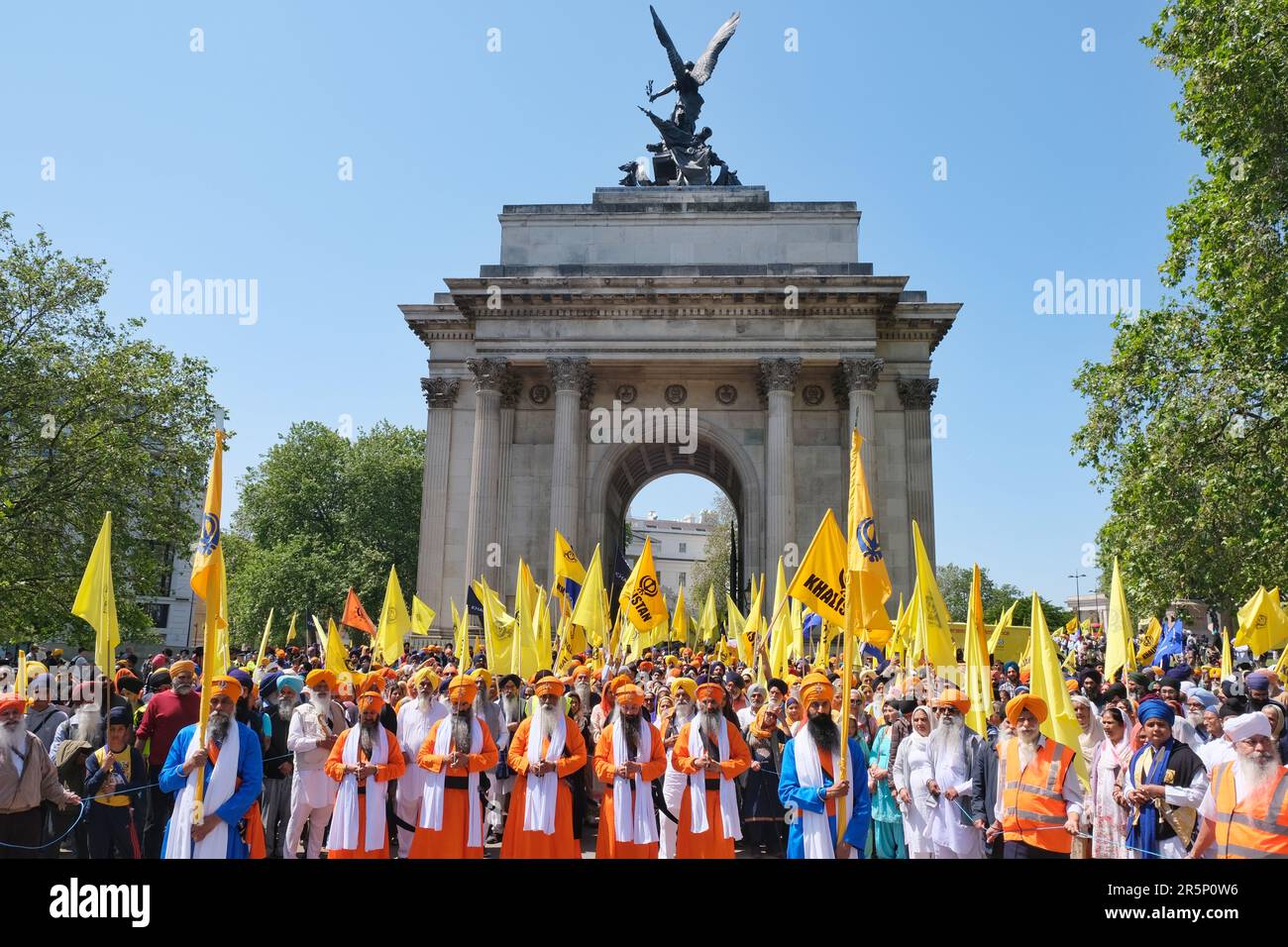 London, UK. Sikhs mark the 39th anniversary the Golden Temple in ...