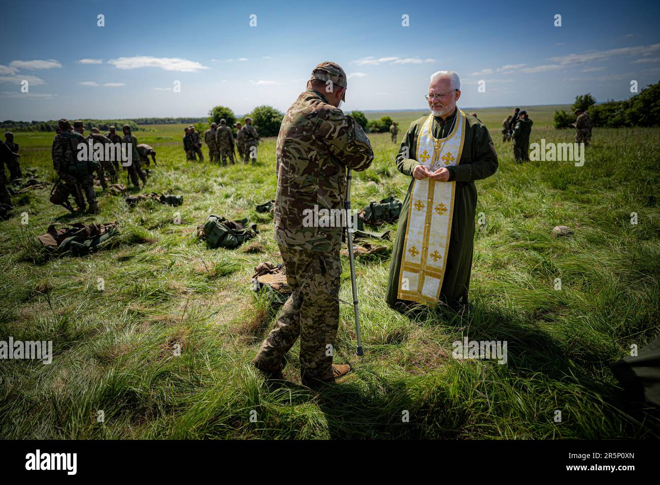 Ukrainian military chaplain 2nd Lieutenant Genadij Rohmanijko, speaks ...