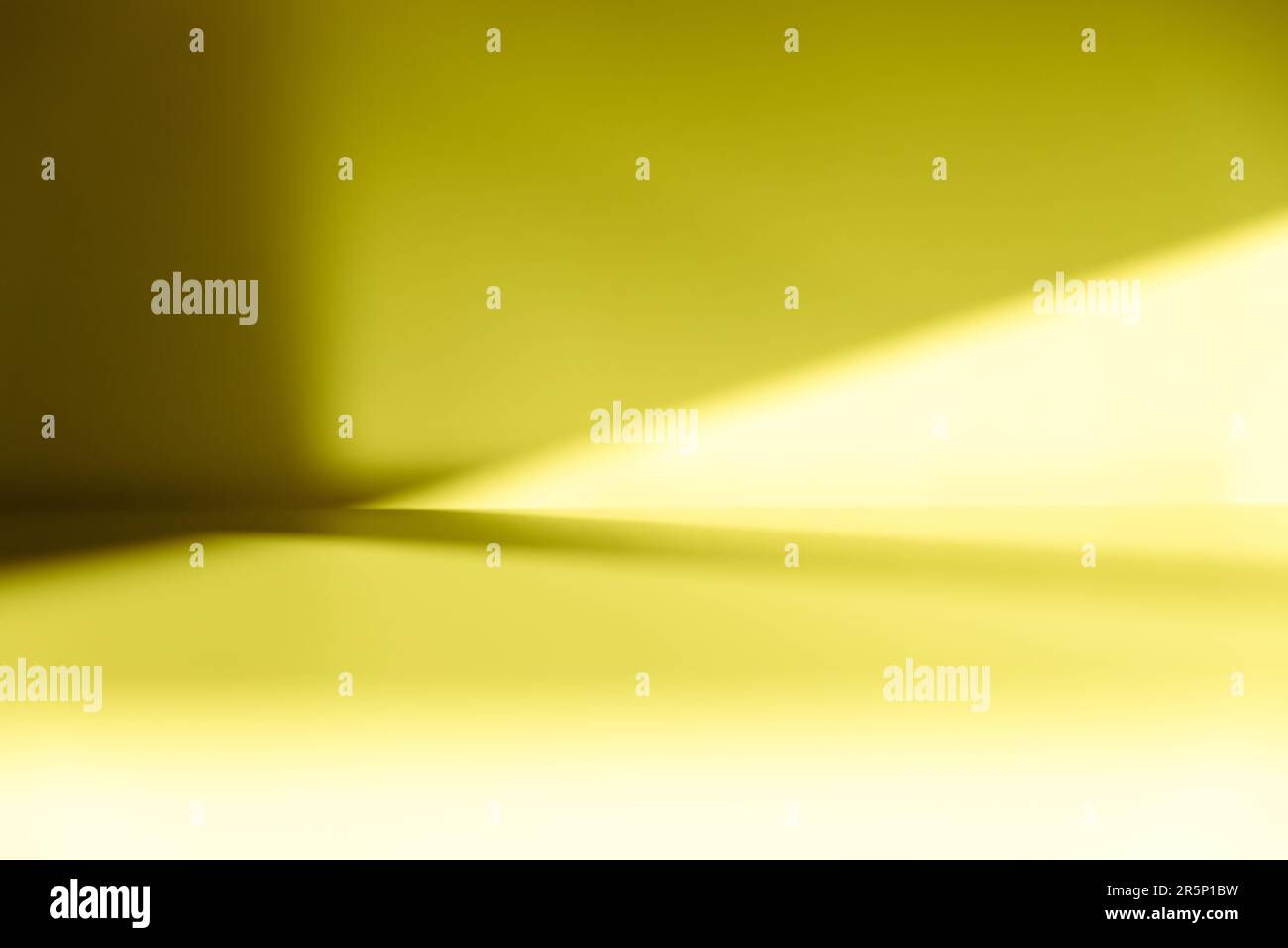 Yellow background for product presentation with shadow and light from ...